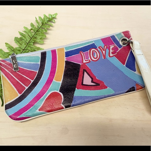 Vaneli | Bags | Vintage 98s Van Eli Leather Pop Art Love Bag | Poshmark